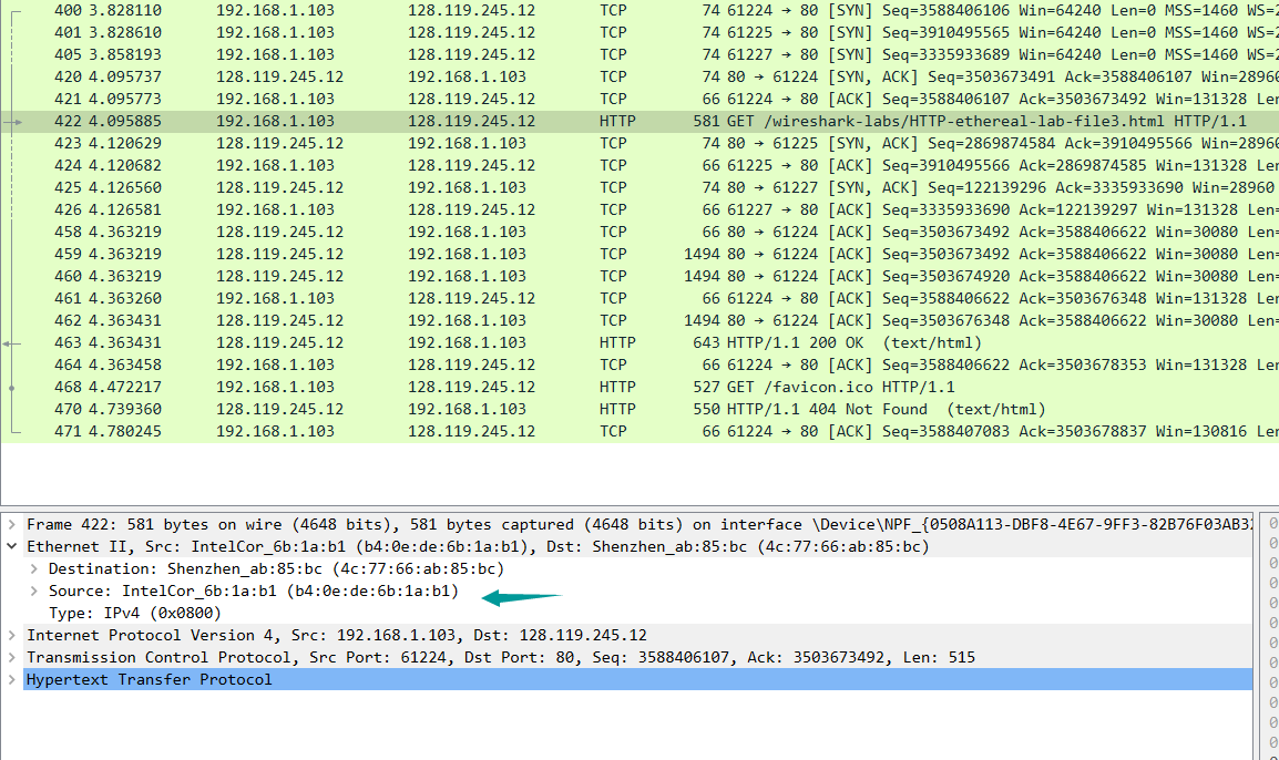 计算机自顶向下Wireshark实验ARP部分 - GCFBLOG:live a poetic life