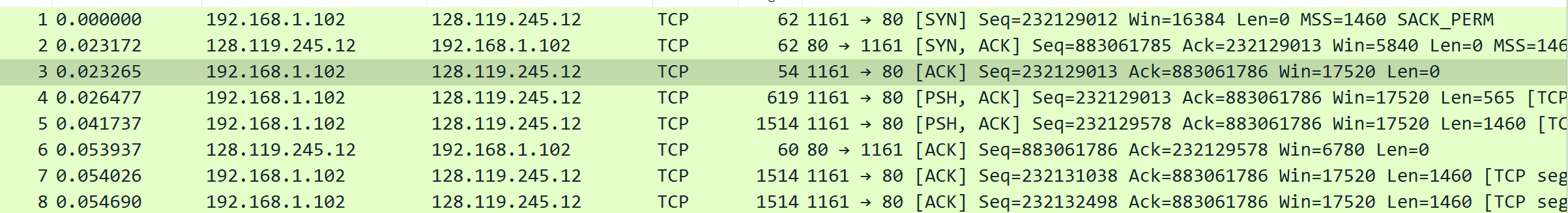 计算机自顶向下Wireshark实验TCP部分 - GCFBLOG:live a poetic life