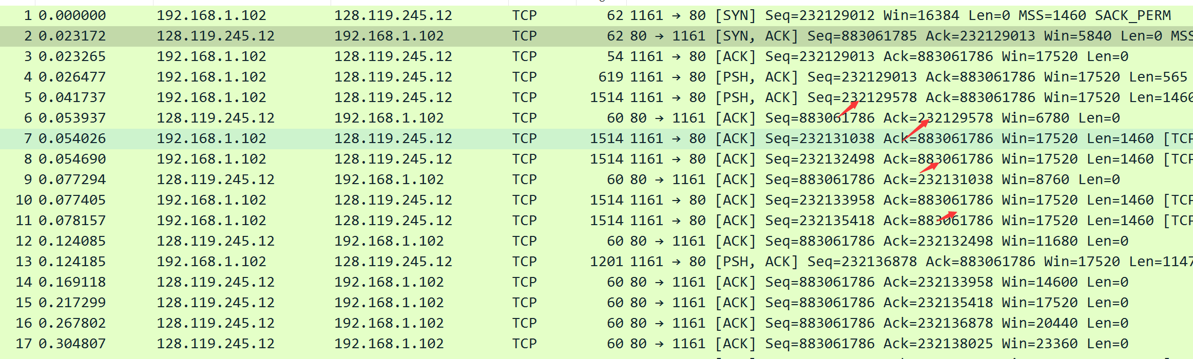 计算机自顶向下Wireshark实验TCP部分 - GCFBLOG:live a poetic life