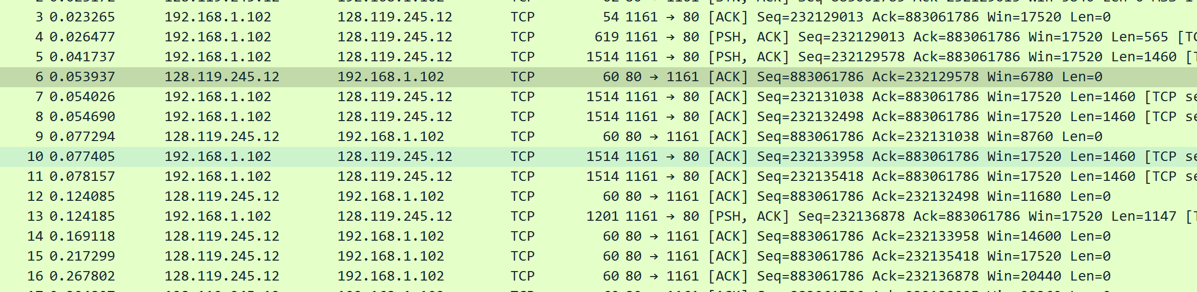 计算机自顶向下Wireshark实验TCP部分 - GCFBLOG:live a poetic life