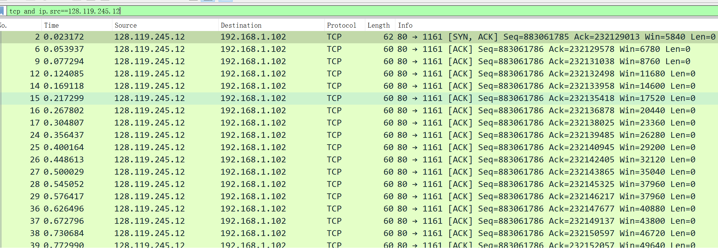计算机自顶向下Wireshark实验TCP部分 - GCFBLOG:live a poetic life